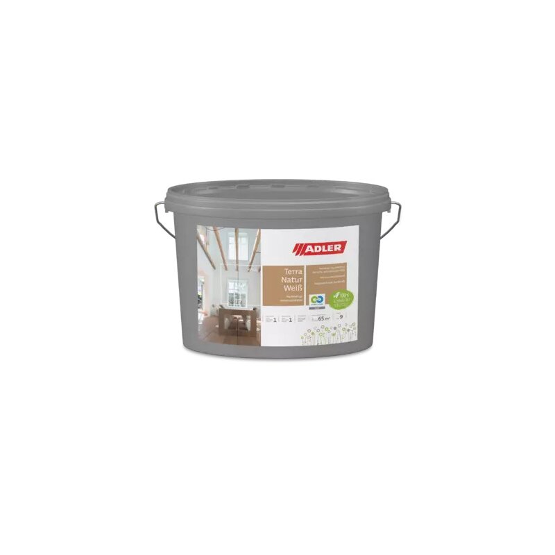 Adler Aviva Terra Ultra-Weiß (vormals Naturweiß) Innenfarbe - 9 Liter ...